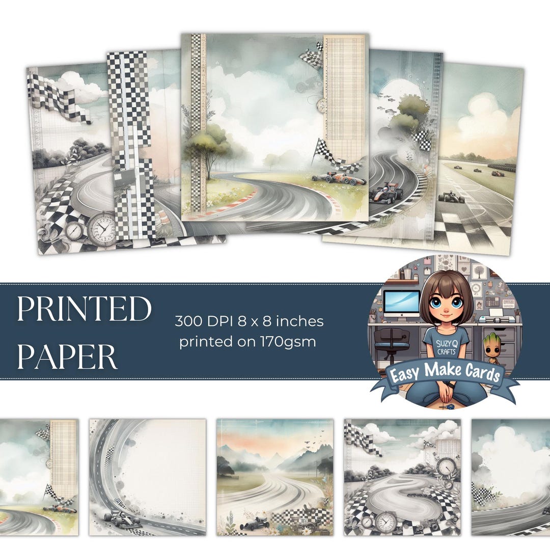 F1 Racing Car Collection Papers | Racing Car Card Making Kit Papers ...