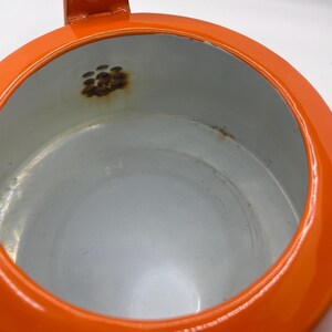 Retro Mid-mod Orange Teapot With Wooden Handle - Etsy