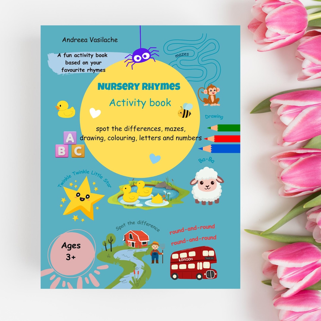 Nursery Rhymes Activity Book for Kids-fun & Educational Activities ...
