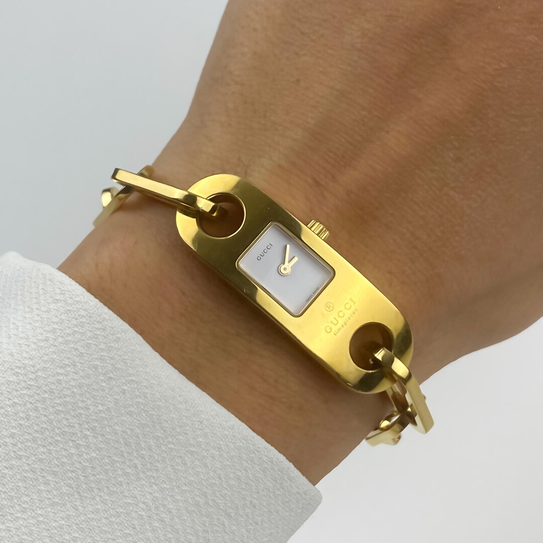 Gucci Gold Watch Paperclip Link - Etsy