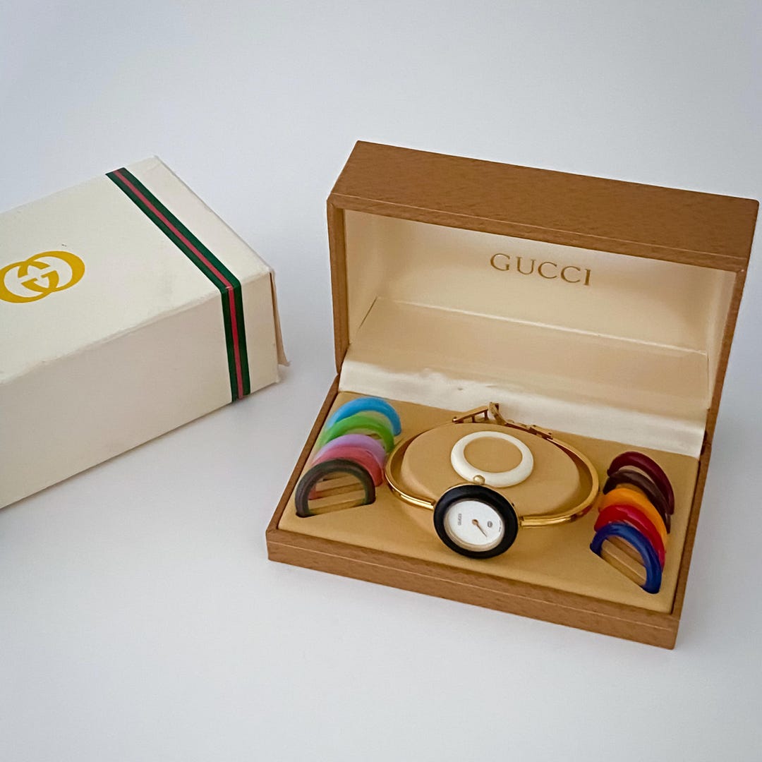Gucci Vintage Watch Interchangeable Bezels - Etsy
