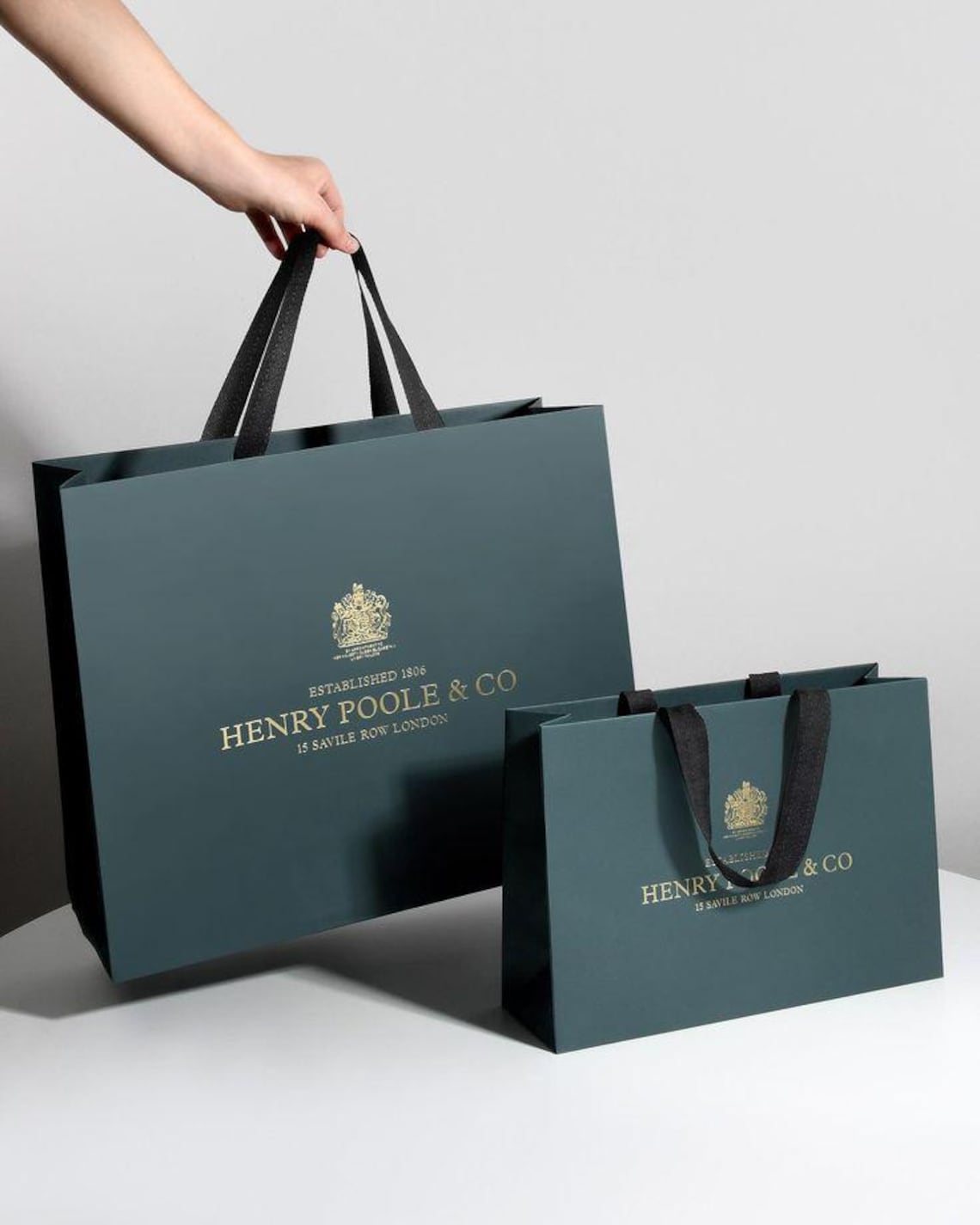 50 Pcs Luxury Custom Paper Bags With Ribbon Handles – Personalized Eco ...