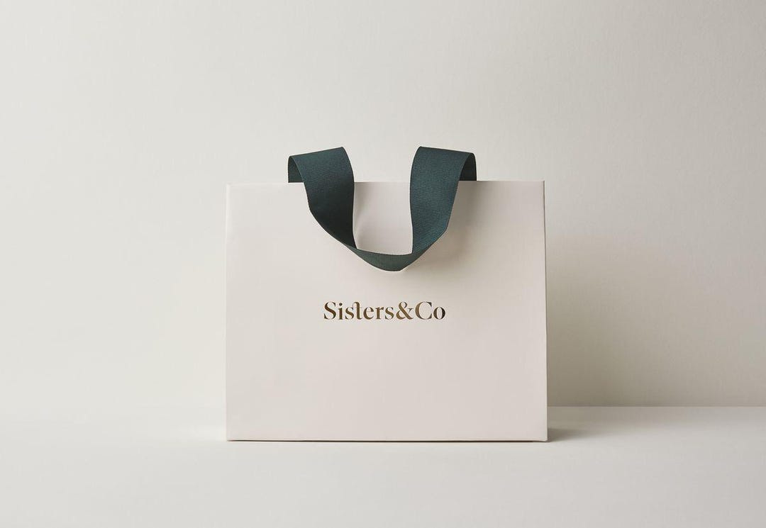 50 Customizable High-end Paper Bags With Satin Ribbon Handles ...