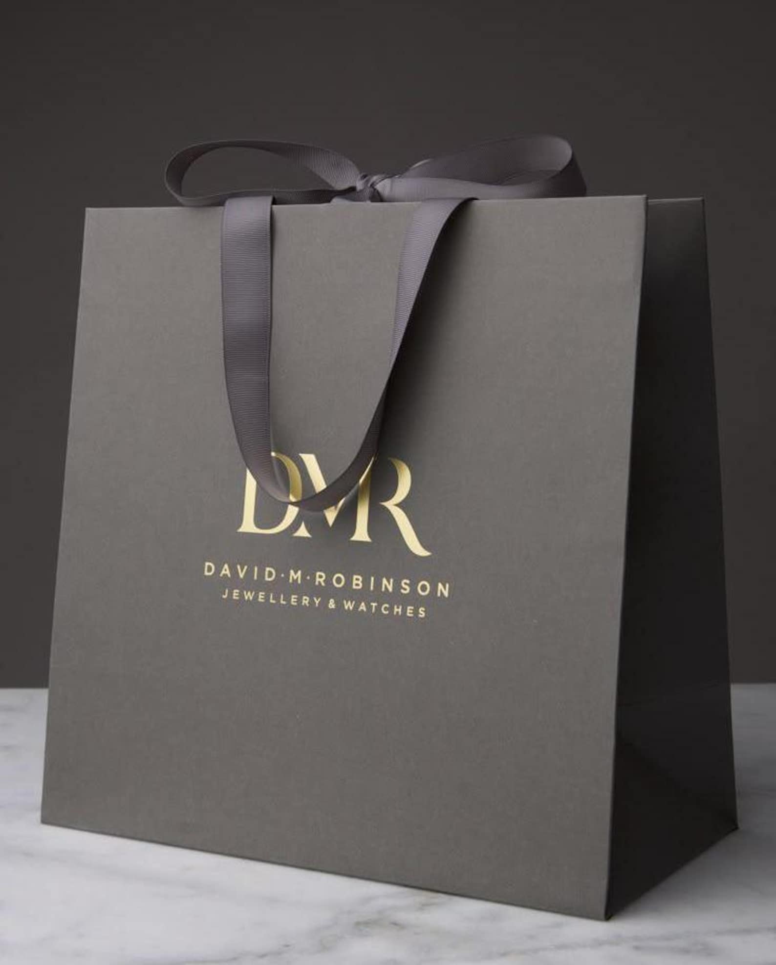 50 Customizable High-end Paper Bags With Satin Ribbon Handles ...