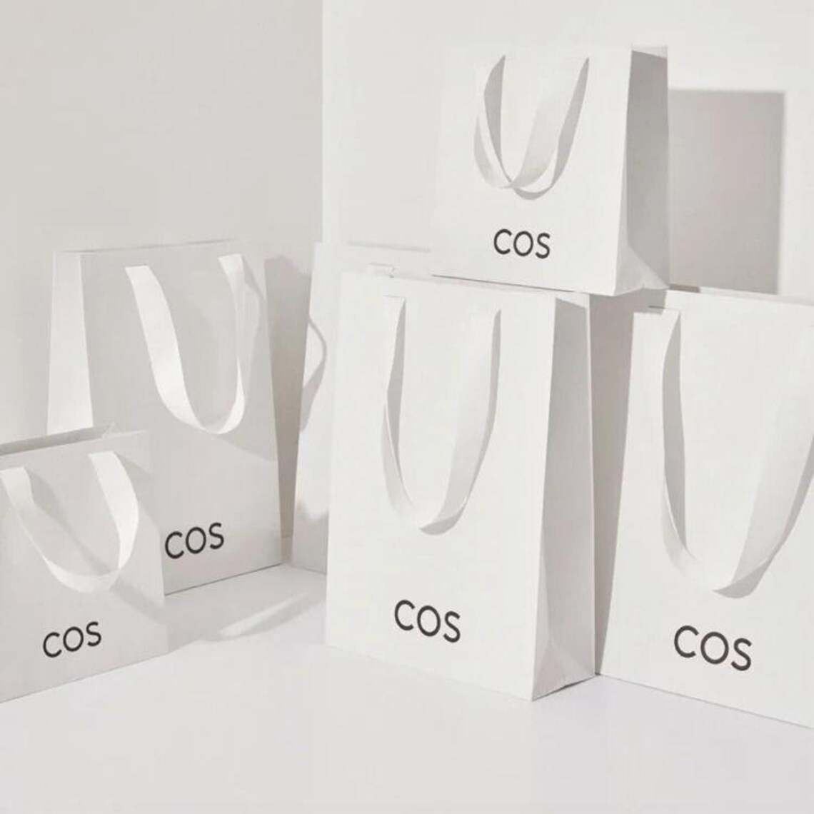 50 Pcs Luxury Custom Paper Bags With Ribbon Handles – Personalized Eco ...