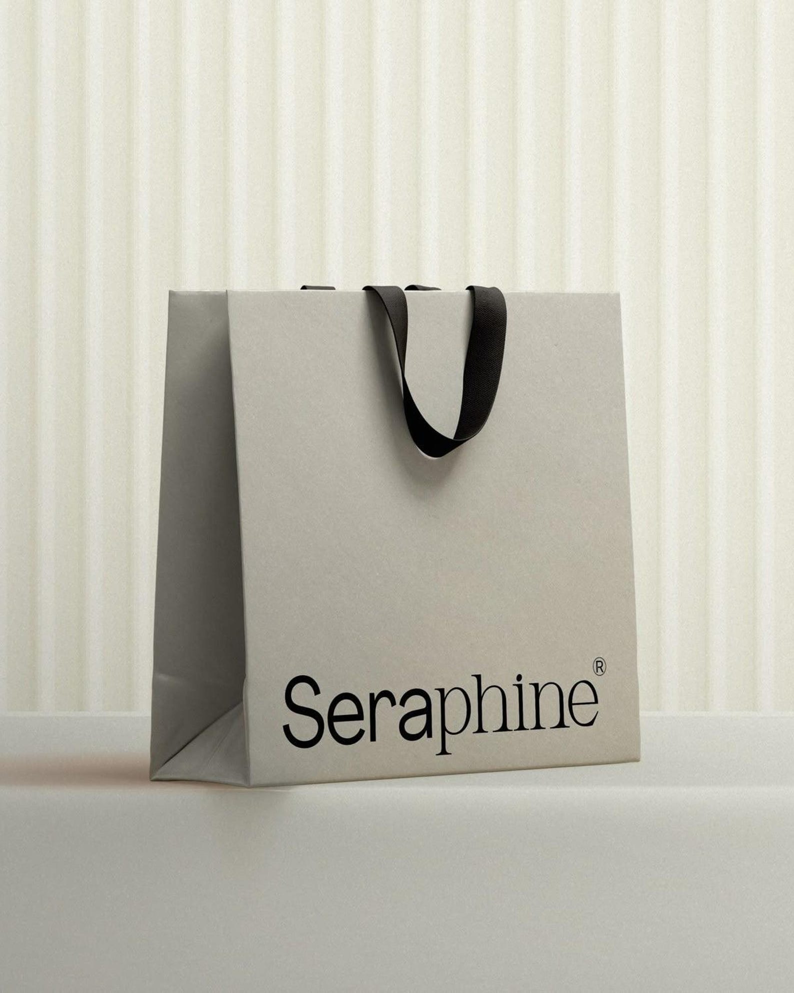 50 Customizable High-end Paper Bags With Satin Ribbon Handles ...