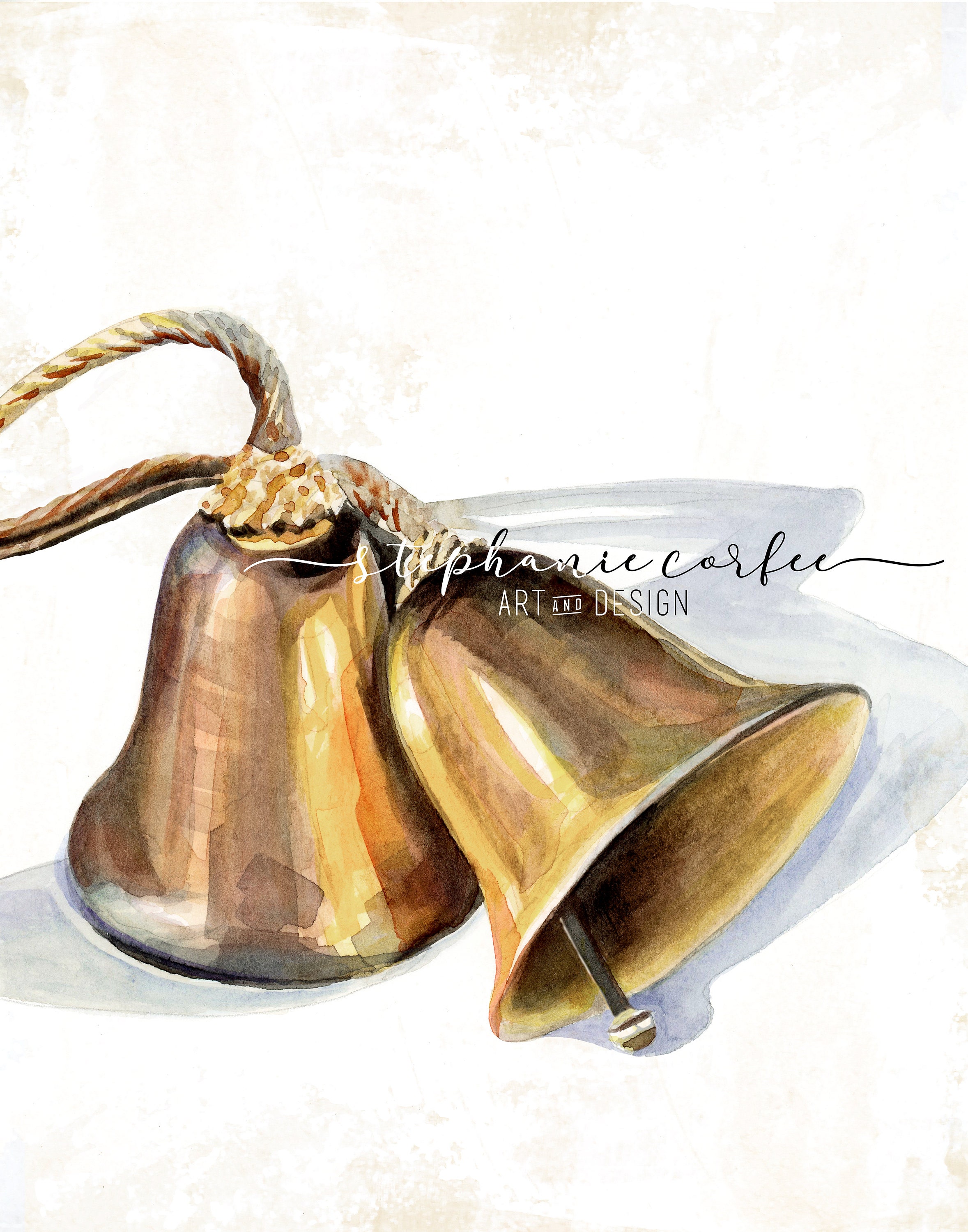 Christmas Bells - PRINT - Watercolor Painting, Paper Print, Holiday ...