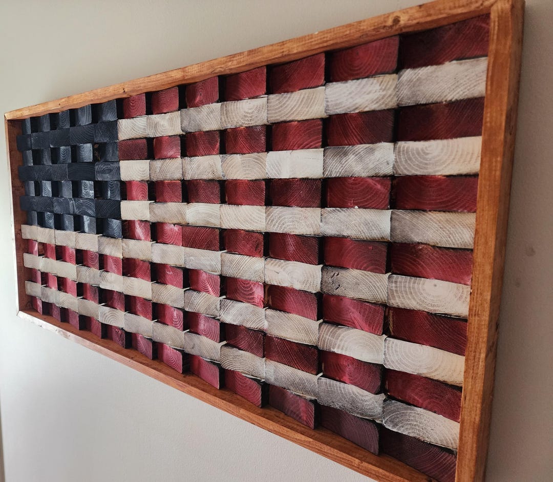 Rustic Handmade Wooden Flag - Etsy