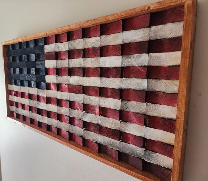 Rustic Handmade Wooden Flag - Etsy