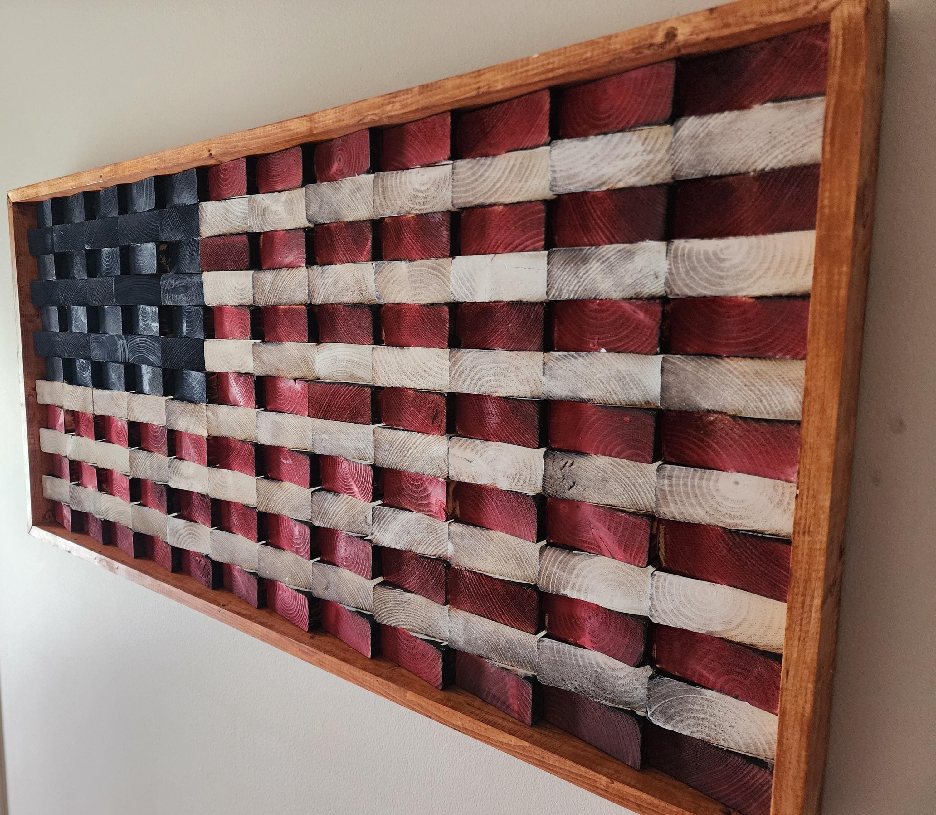 Rustic Handmade Wooden Flag - Etsy