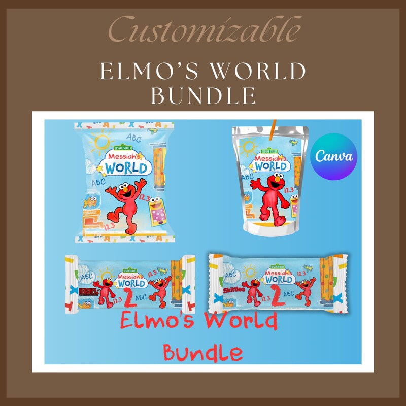 Elmo Labels - Etsy