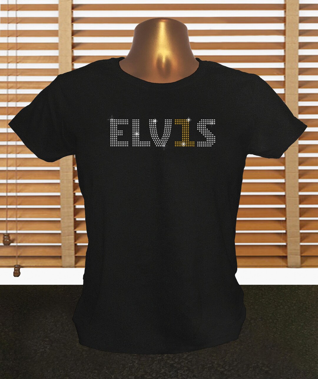 Elvis Presley Elvis No 1 Women's Elvis Presley Bling Rhinestone T Shirt ...
