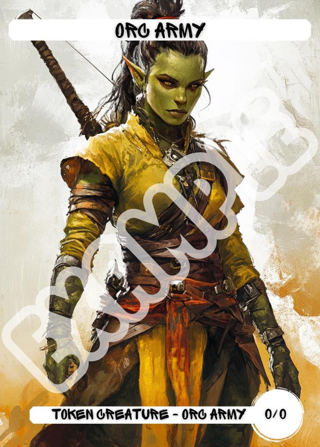 Orc Army Token MTG Foil Custom - Etsy