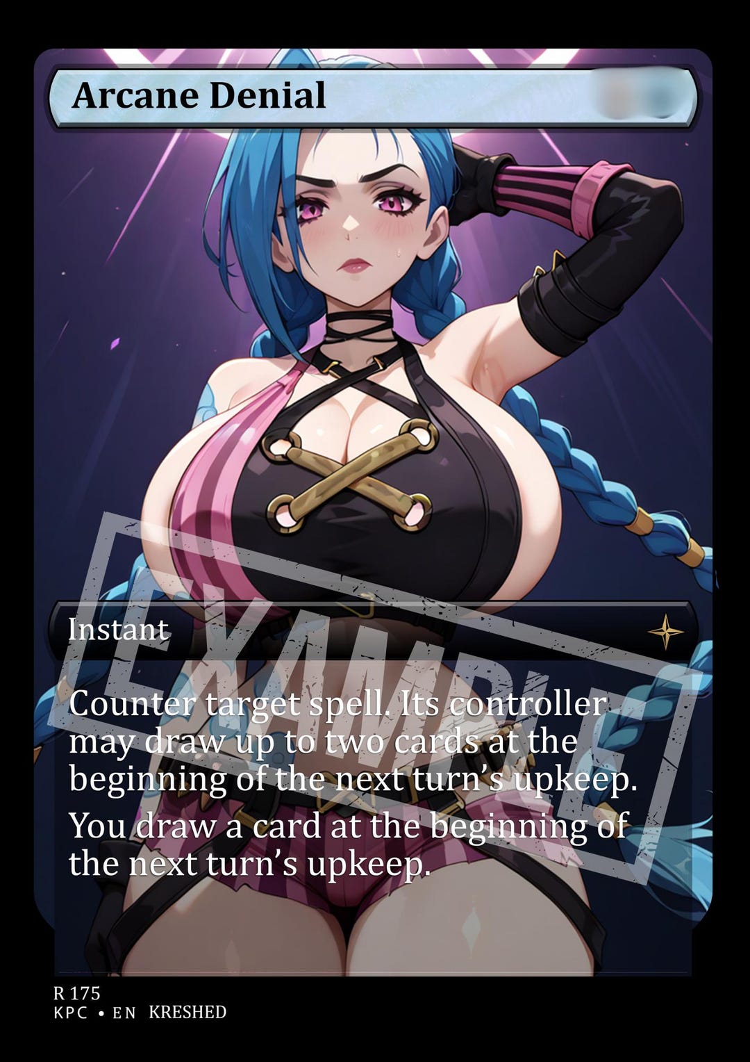 Arcane Denial - Arcane Waifu Foil Proxy - Etsy