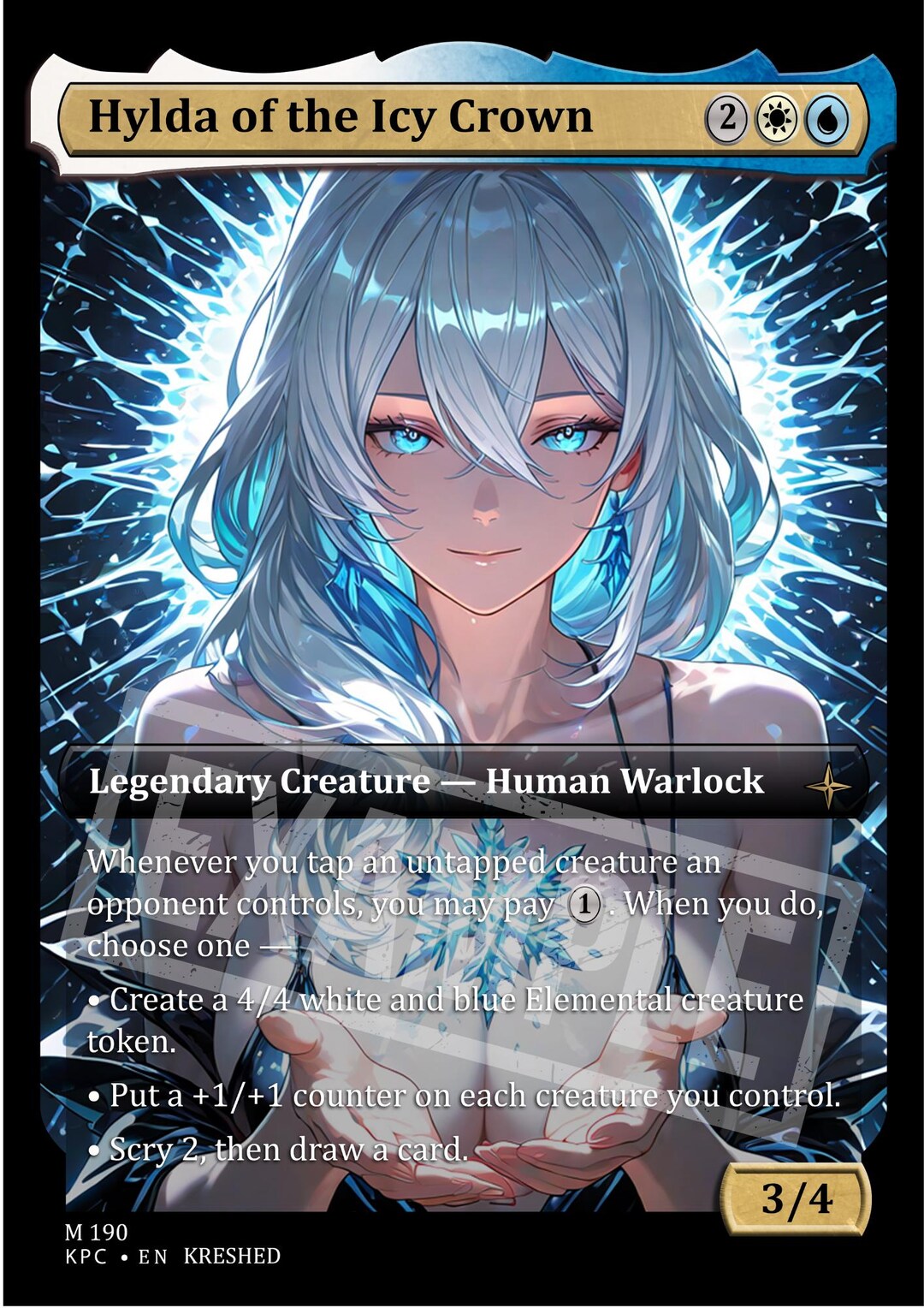 Hylda of the Icy Crown Waifu Foil Custom Card - Etsy