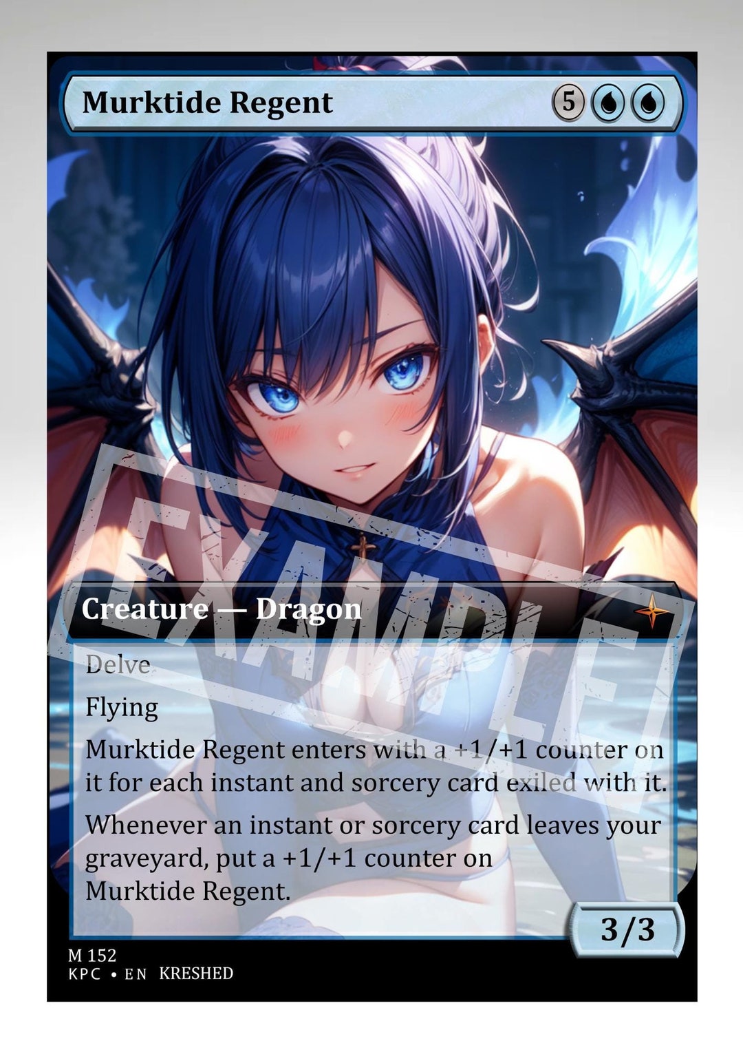 Murktide Regent Waifu Foil Proxy - Etsy