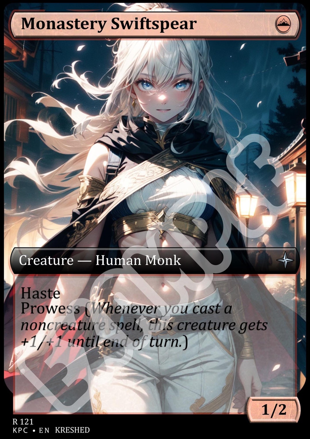 Monastery Swiftspear Anime Girl MTG Foil Custom - Etsy