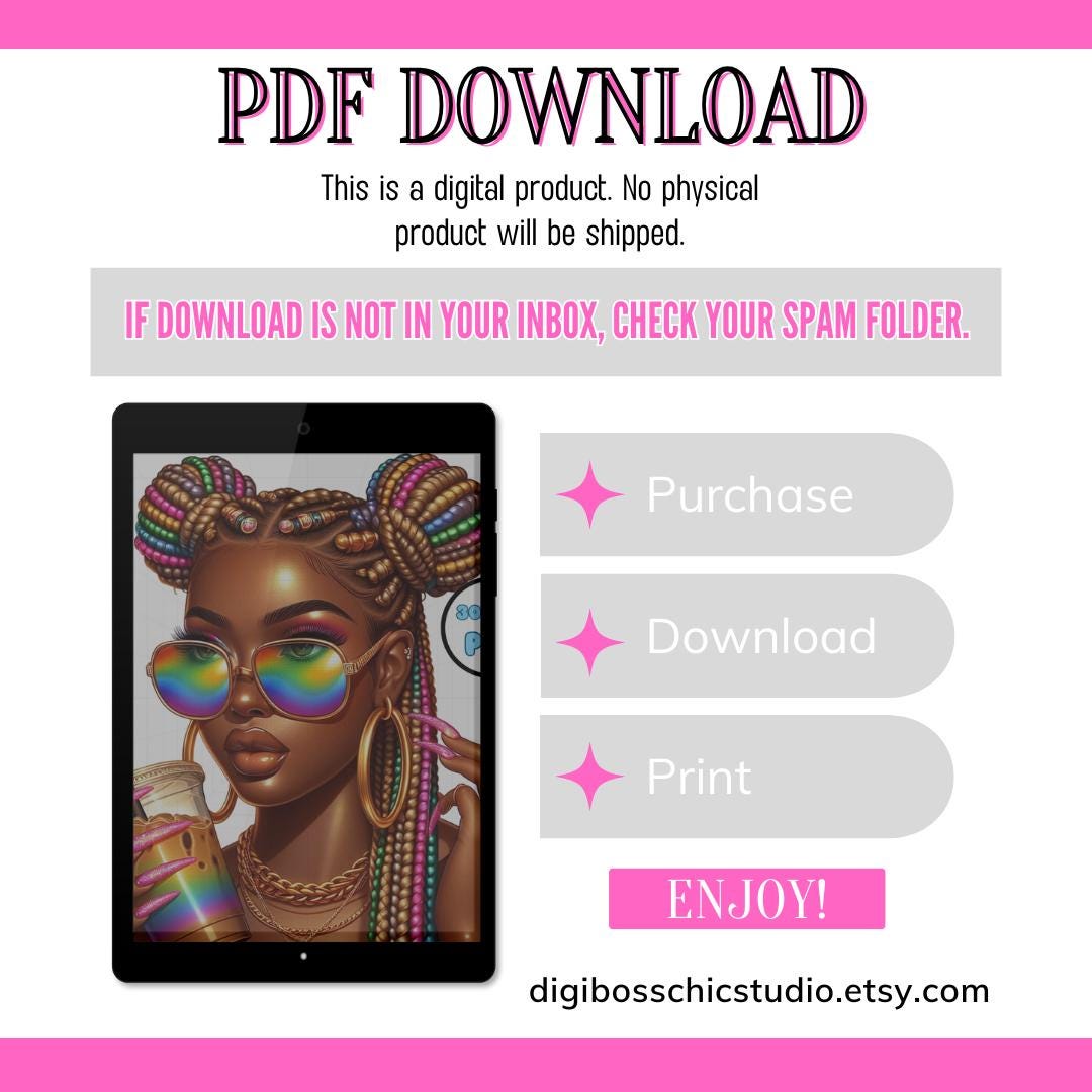 Melanin Girl Clipart, Black Girl Clipart, Girl Boss Clipart, Chibi Doll ...