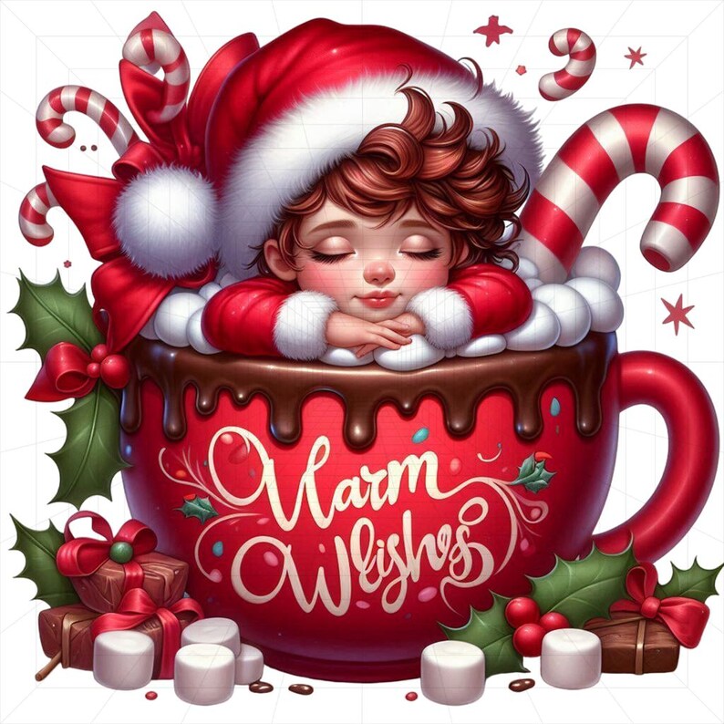 Christmas Mug Clipart, Cute Mug Clipart, Cozy Mug Clipart, Mug Clipart ...