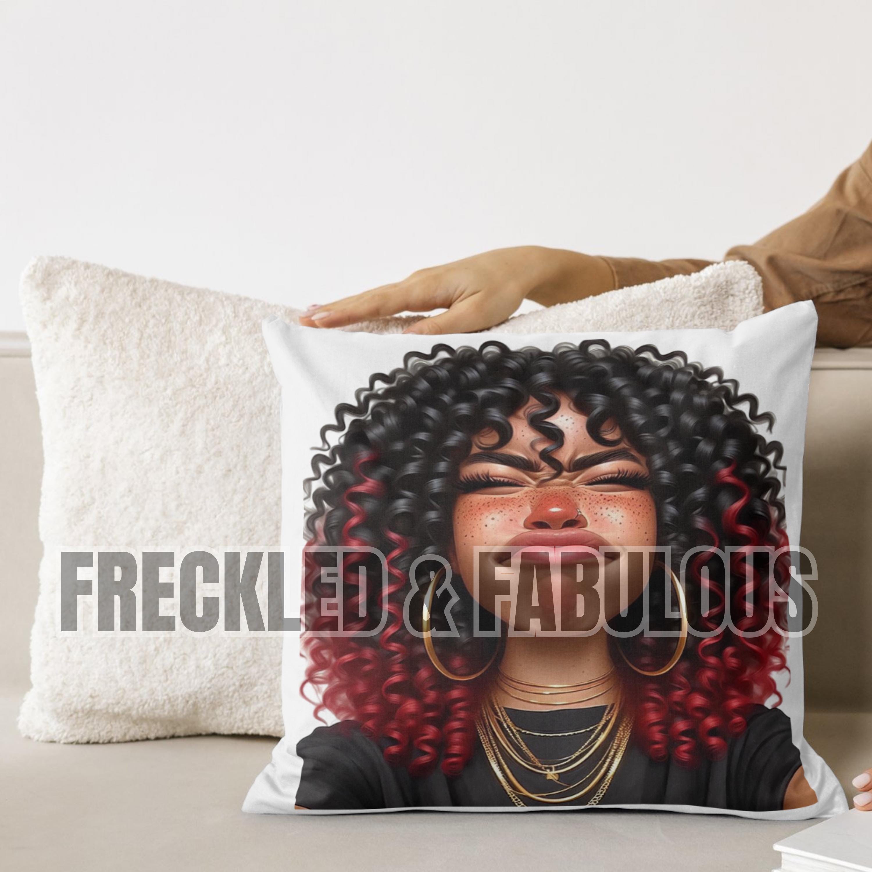 Silly Face Clipart, Freckle Face Clipart, Black Woman Clipart, Chibi ...