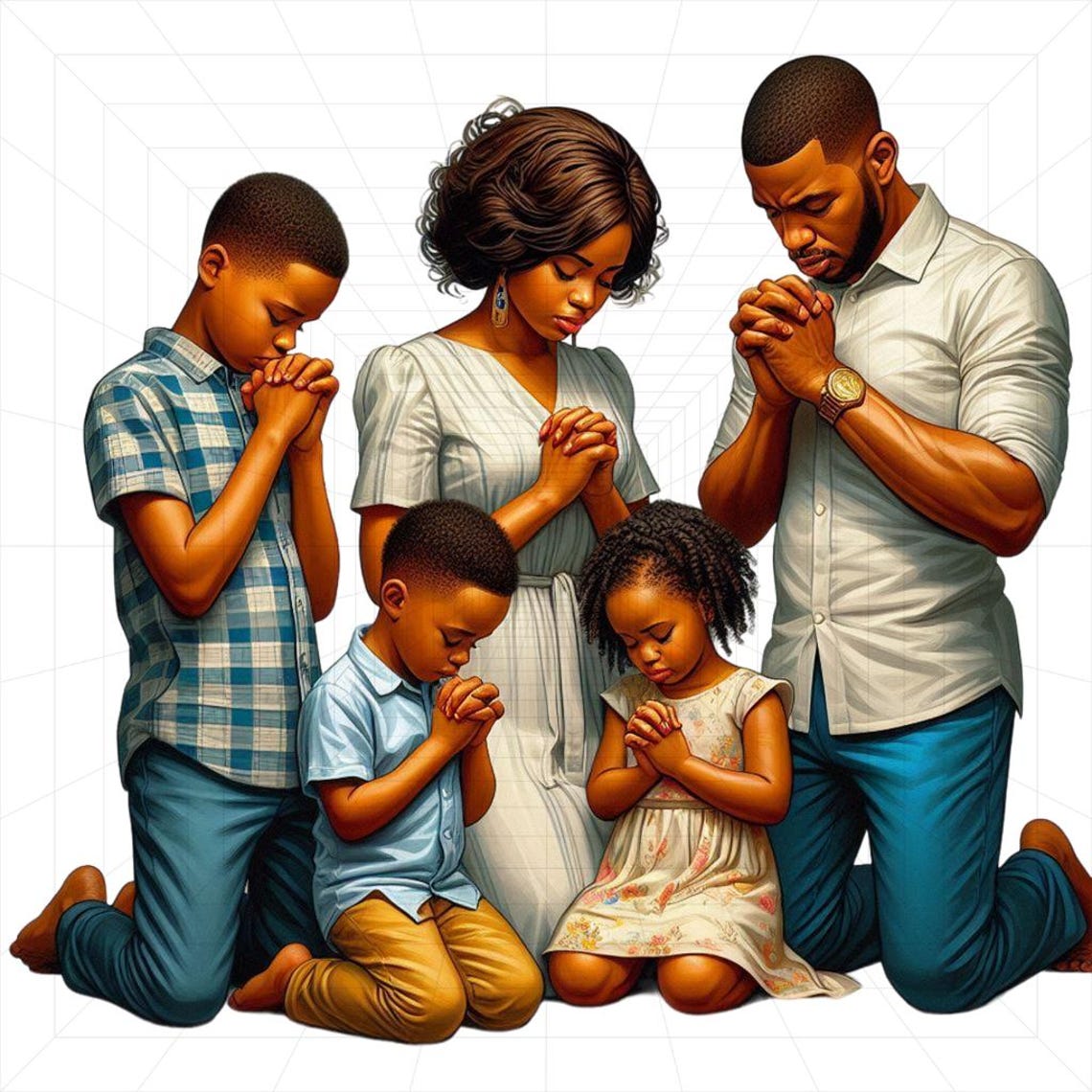 Praying Family Clipart, Man Praying Clipart, Family Praying Clipart ...