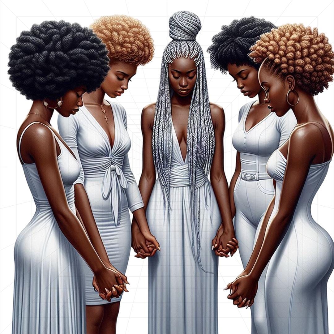 Women in Prayer, Black Girl Clipart, Church Lady Clipart, Church Clipart, Faith Clipart, Praying ...