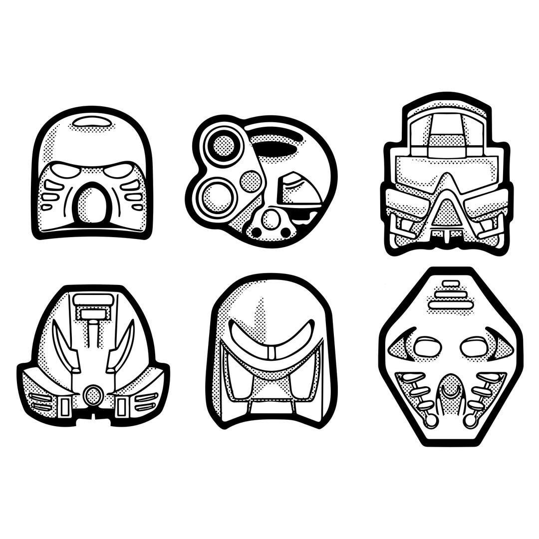 Bionicle Masks SVG File - Lego Bionicle Inspired Digital Download for ...