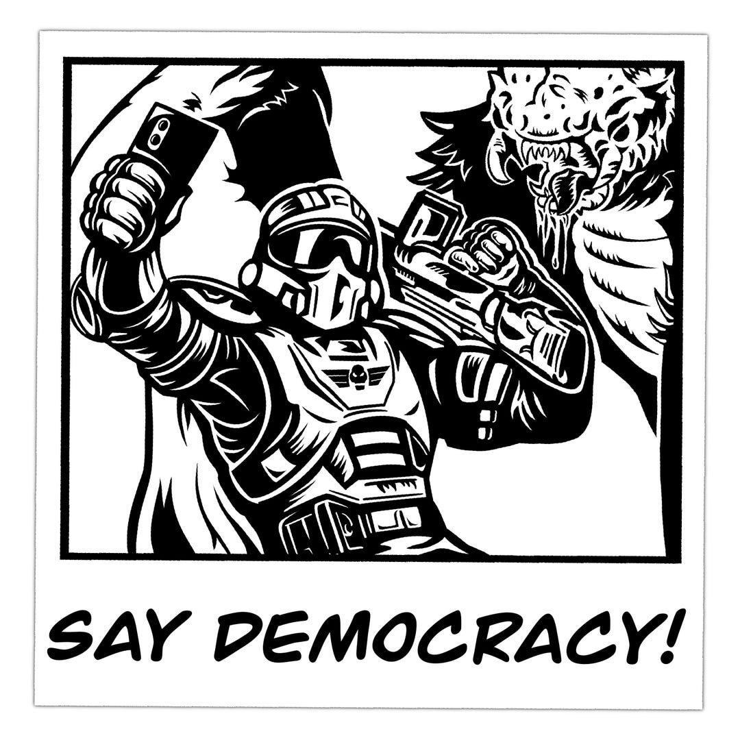 Say Democracy SVG File - Hell Divers Video Game Inspired Digital ...