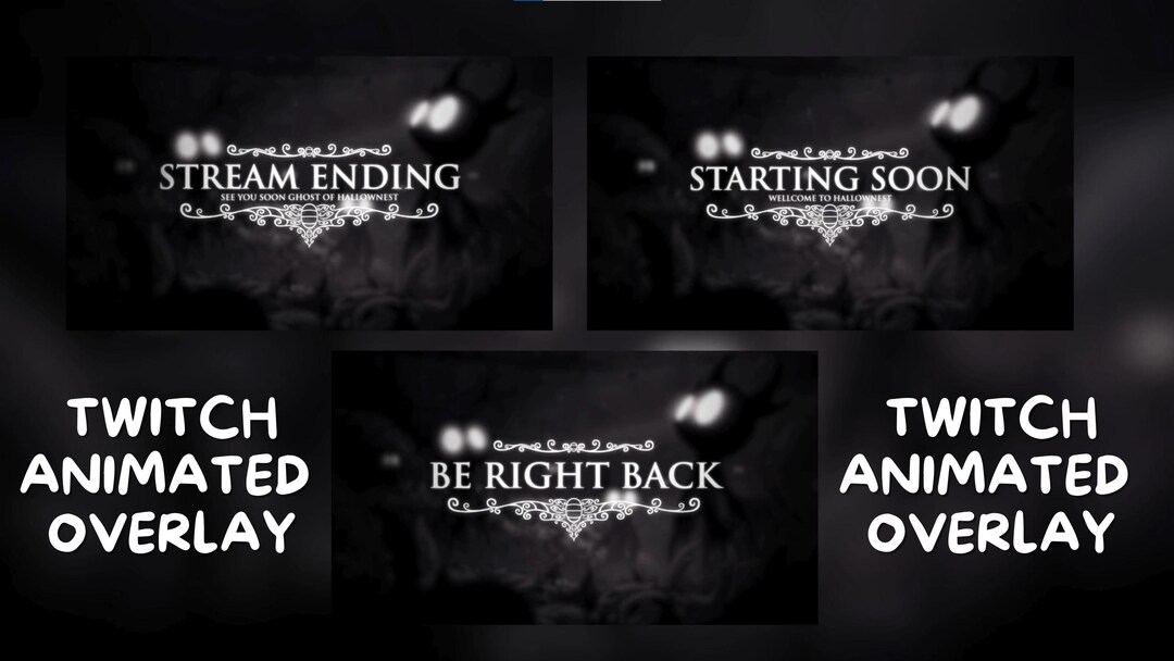 Animated Hollow Overlays - Basic Twitch Overlay Starting Pack - Etsy