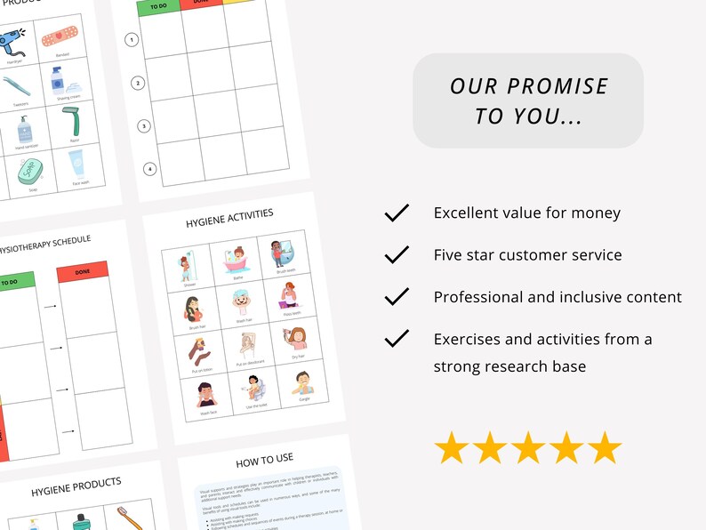 Visual Schedules and Activity Cards for Physiotherapists Assisting ...