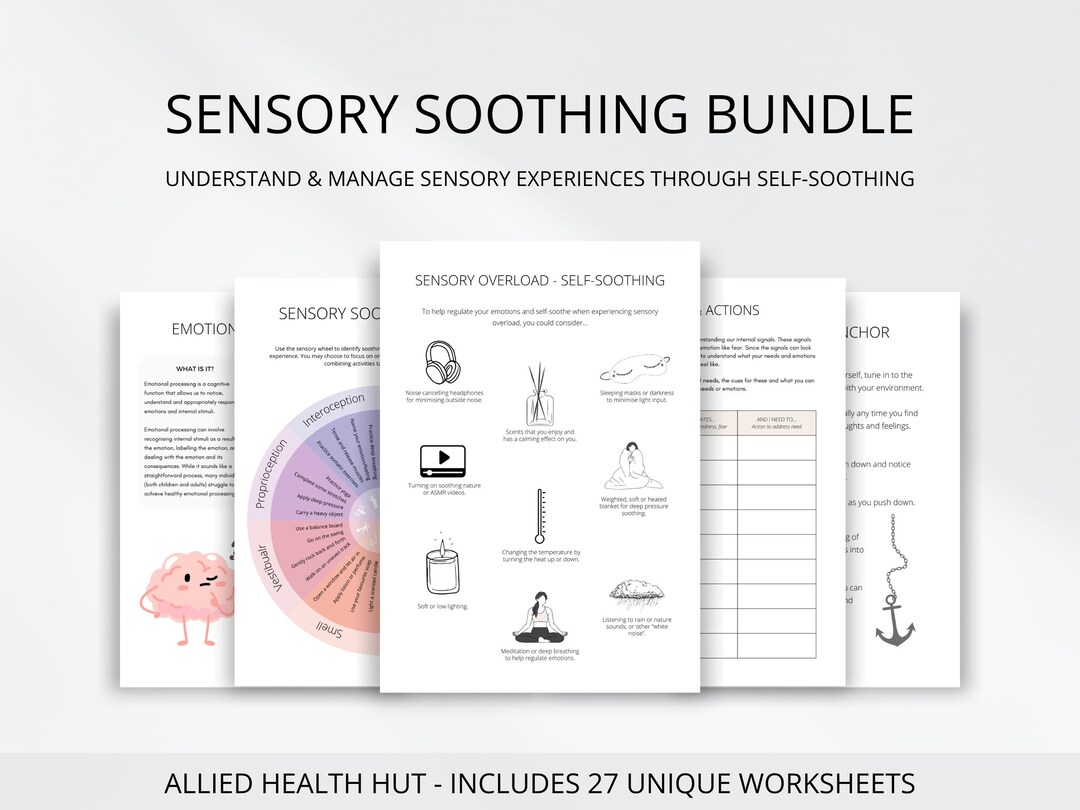 Sensory Processing Worksheets, Exercises and Activities for Adults ...