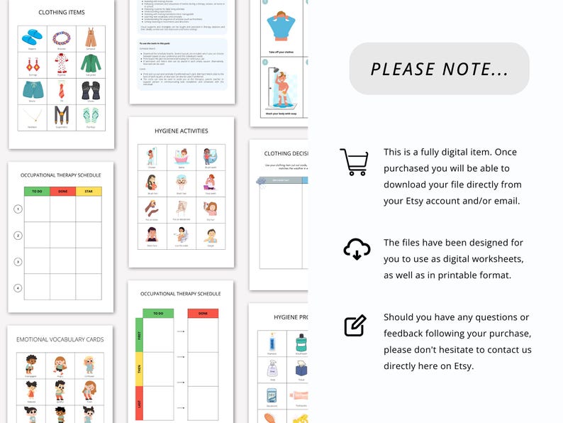 Occupational Therapy Visual Schedules and Cards for OT Assisting ...