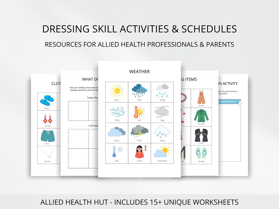 Dressing Skill Morning Routine Cut Out Cards and Schedules for Children ...