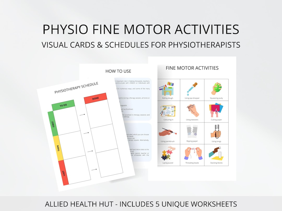 Physiotherapy Toolbox Worksheets for Building Fine Motor Skills, Visual ...