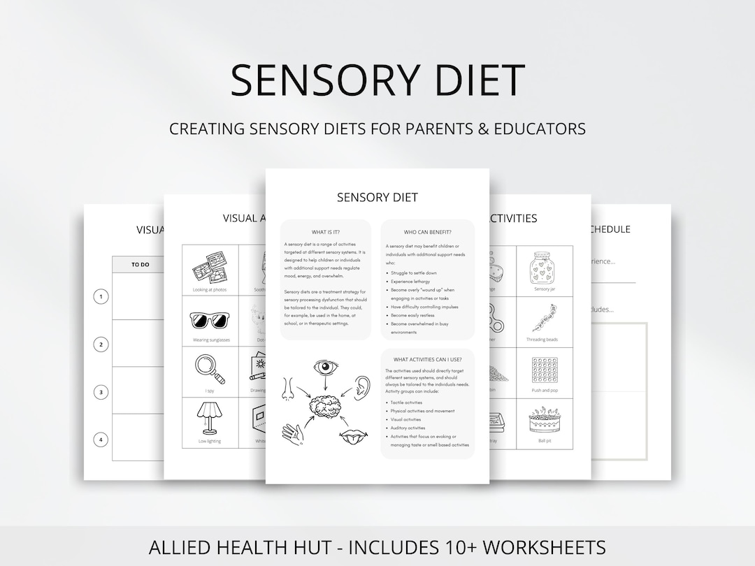 Sensory Diet Template for Parents and Educators Creating Sensory Diet ...