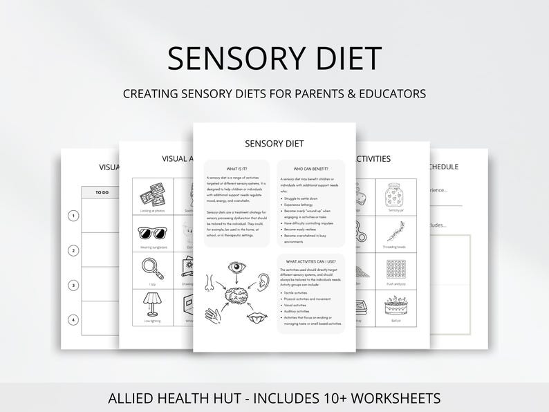Sensory Diet Template for Parents and Educators Creating Sensory Diet ...