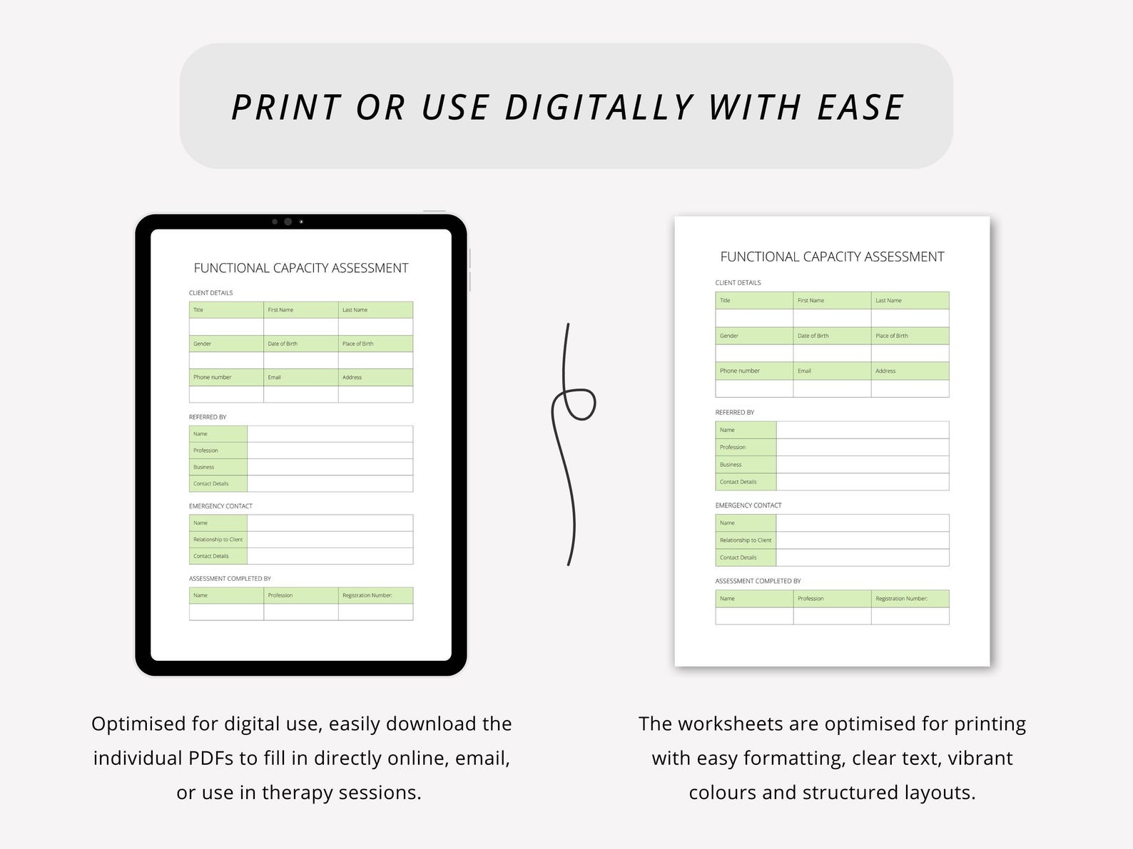 Functional Capacity Return to Work Assessment & Report Writing Template ...