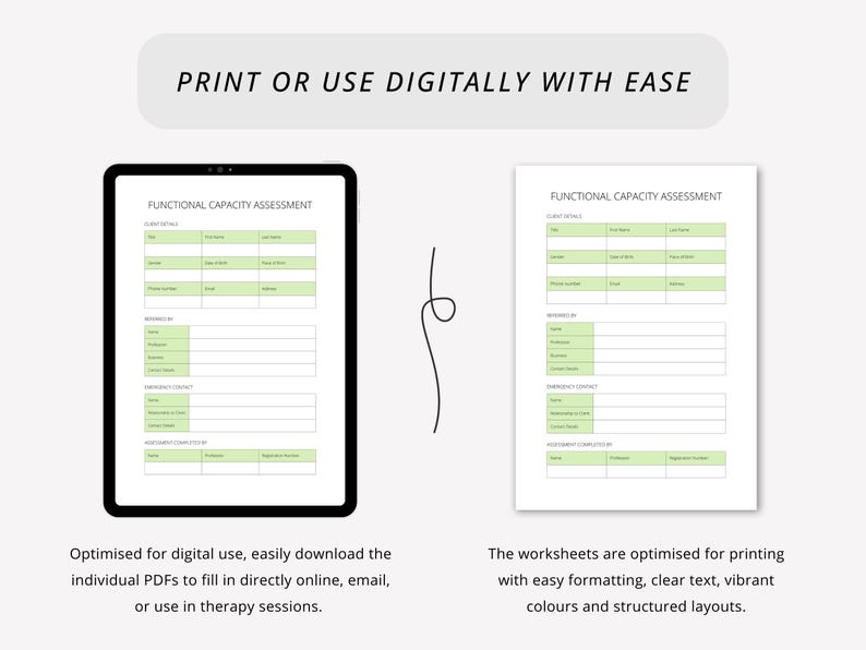 Functional Capacity Return to Work Assessment & Report Writing Template ...
