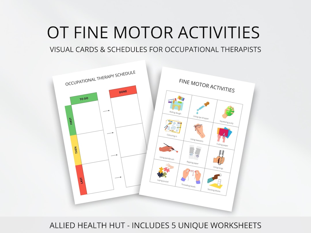Occupational Therapy Fine Motor Skills Exercises and Activities for ...