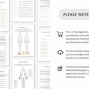 Emotional Regulation and Body Mapping Worksheets for Interoception, the ...
