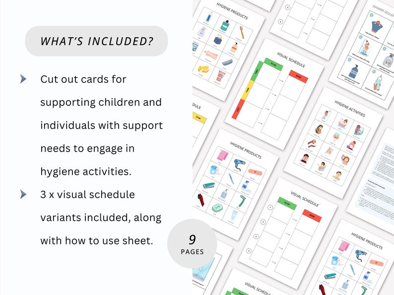 Shower Sequence and Personal Hygiene Cards for Allied Health ...