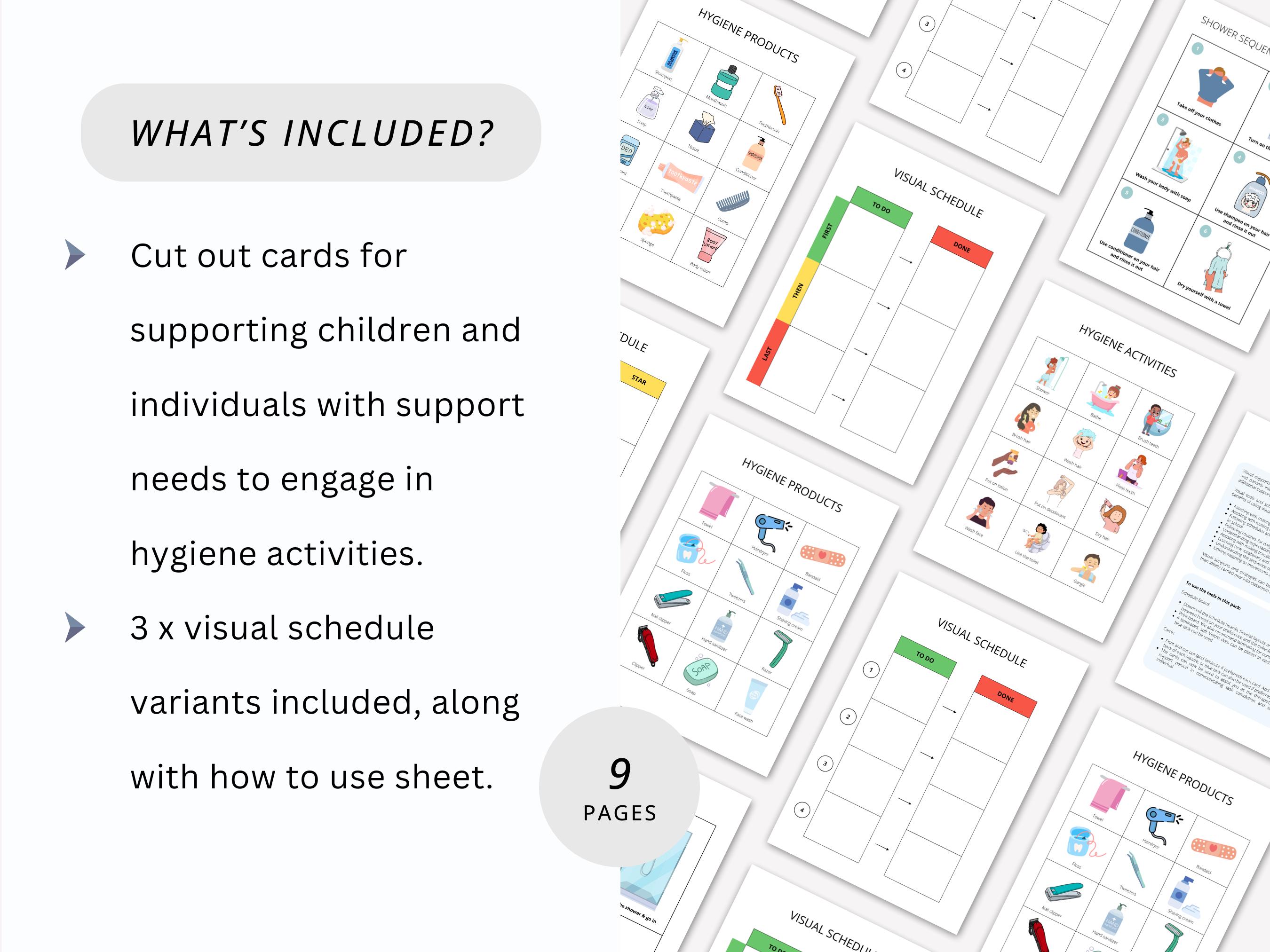 Shower Sequence and Personal Hygiene Cards for Allied Health ...