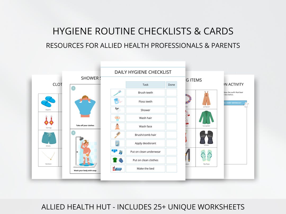 Personal Hygiene Checklist and Cut Out Cards for Disability Support ...