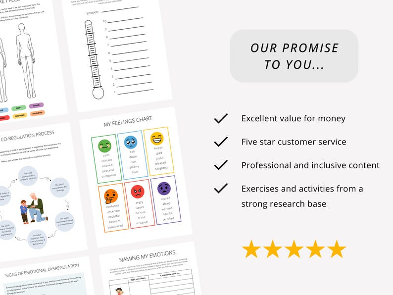 Co-regulation Therapy Worksheets for Children, Emotional Regulation for ...