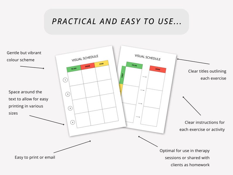 Visual Schedule and Daily Activity Cards for Kids and Disability ...