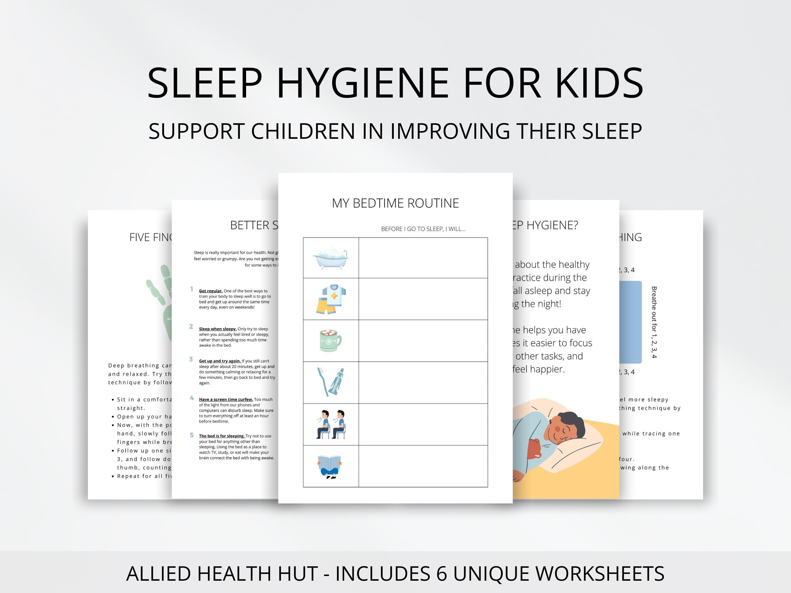 Sleep Hygiene Exercises and Activities for Kids, Support Children With ...