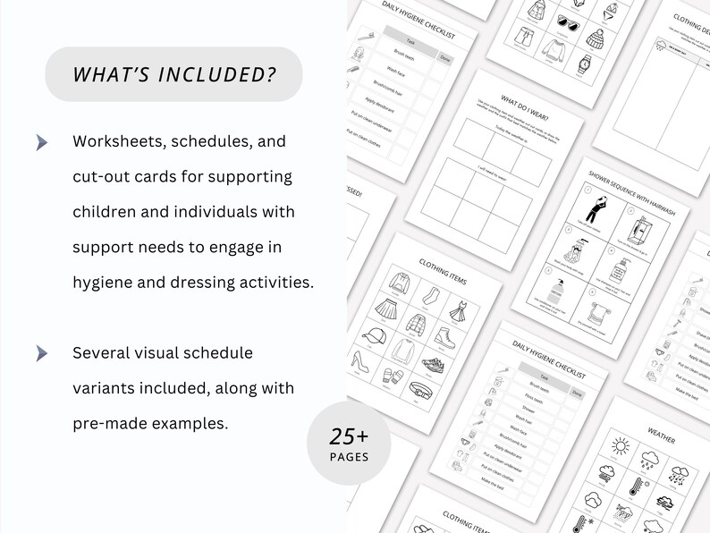 Hygiene Routine Checklist and Cards for Allied Health Worker Assisting ...