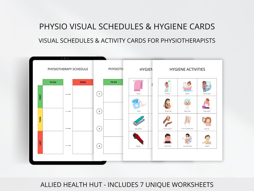 Visual Schedules and Activity Cards for Physiotherapists Assisting ...