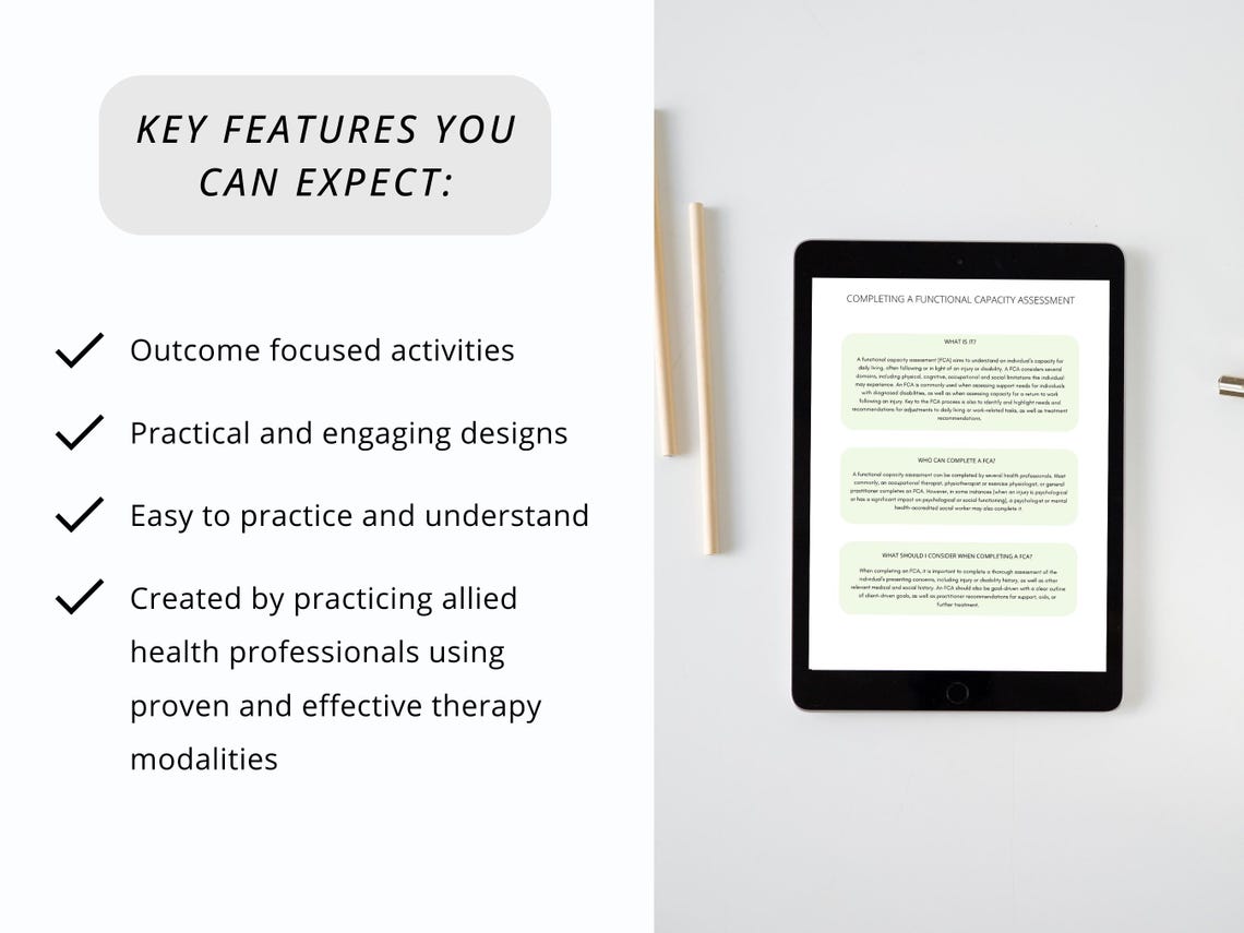 Functional Capacity Return to Work Assessment & Report Writing Template ...