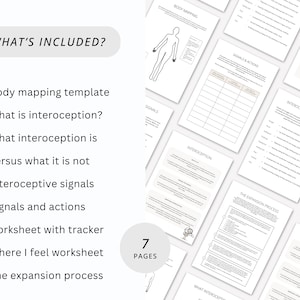 Emotional Regulation and Body Mapping Worksheets for Interoception, the ...
